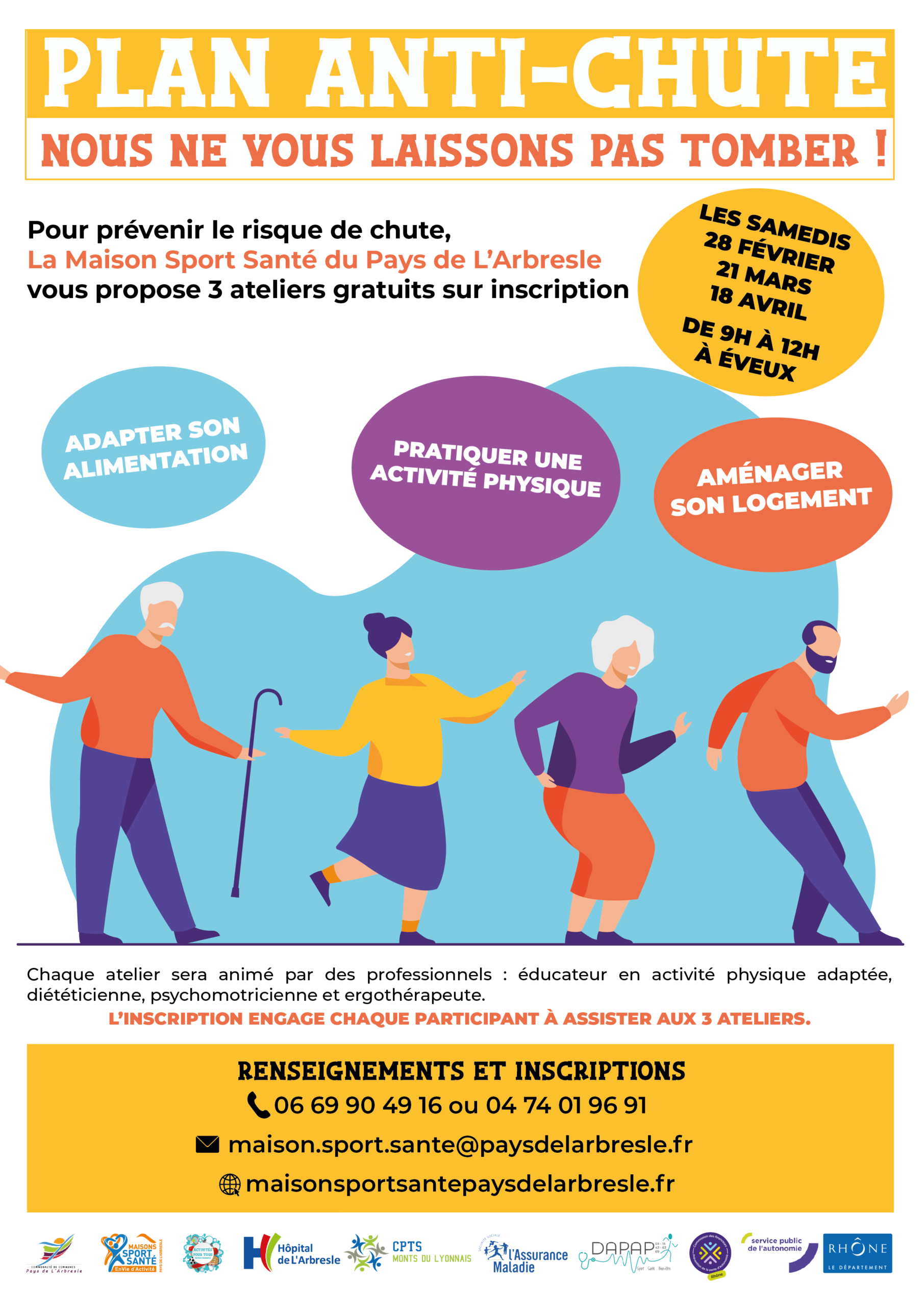Ateliers de prévention anti-chutes à Éveux - Pays de L’Arbresle